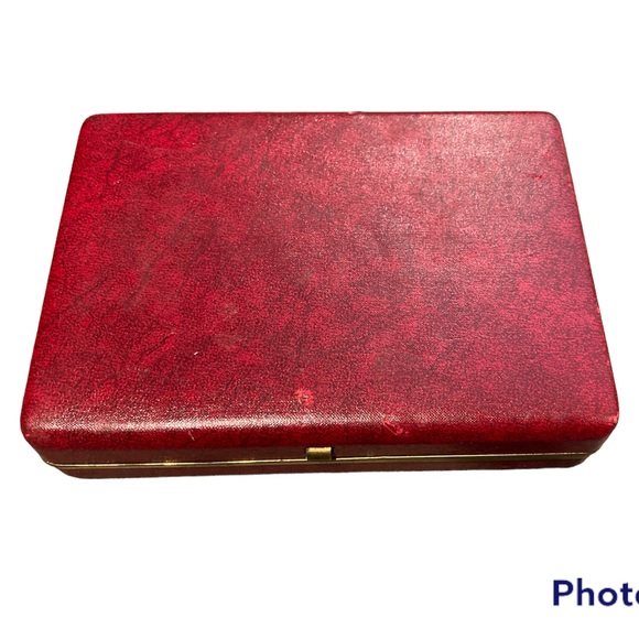 Storage & Organization | Vintage Red Jewelry Box With Red Velvet Lining ...